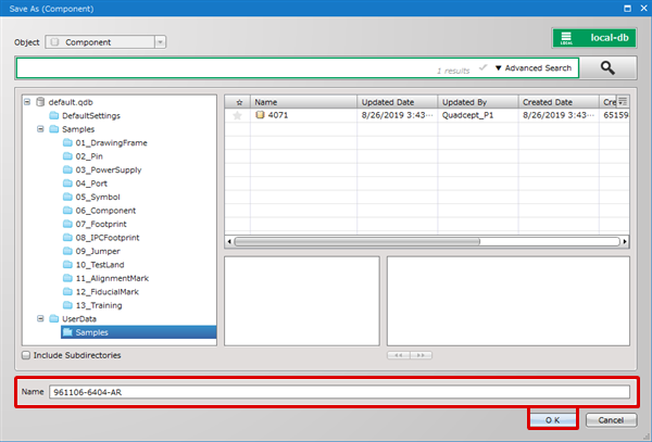 Quadcept - Sample: Creating a component